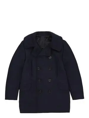 FORTELA Double Breasted Pea Coat - Blue