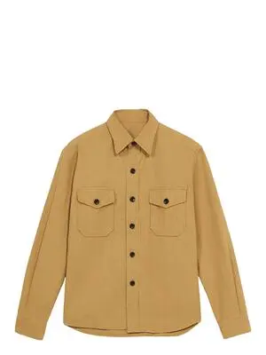 FORTELA Military Cotton Overshirt - Camel