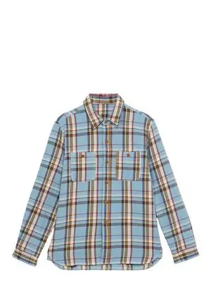 FORTELA Classic Check Shirt - Light Blue