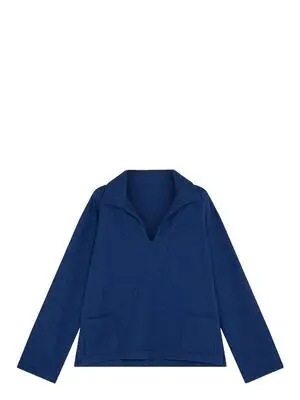 FORTELA Franco Virgin Wool V-neck Sweater - Blue