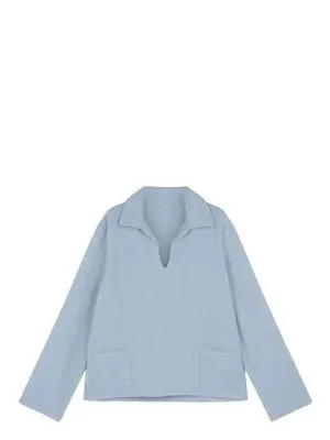 FORTELA Franco Virgin Wool V-neck Sweater - Light Blue