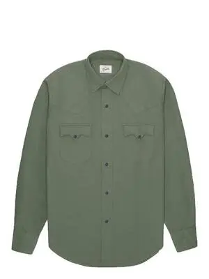 FORTELA Texan Black Button Shirt - Green