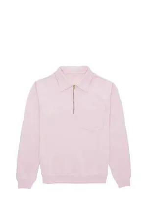 FORTELA Cotton Zip-Up Sweatshirt Pink