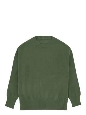 FORTELA Cashmere Crewneck Sweater - Olive Green
