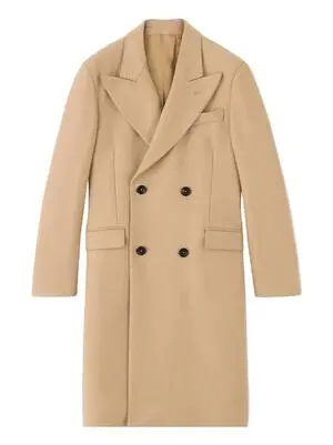 FORTELA Ernesto Double Breasted Wool Blend Coat - Camel