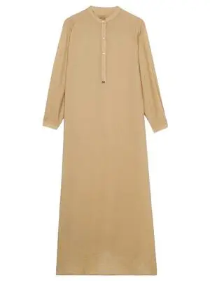 FORTELA Valery Cotton Muslin Kaftan Dress - Ecru