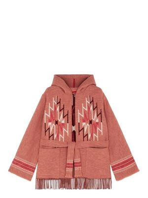 FORTELA Navajo Pattern Hooded Cardigan