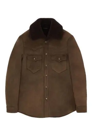 FORTELA Ranch Sheepskin Overshirt - Brown