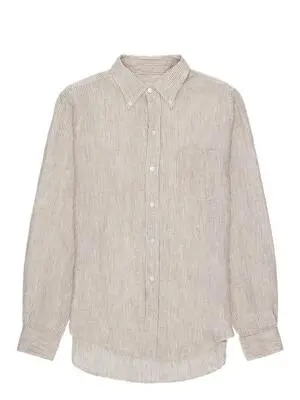 FORTELA King Linen Shirt Brown