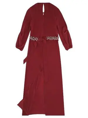 FORTELA Gilberte Silk Maxi Dress - Burgundy