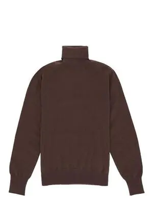 FORTELA Shannon High Neck Jumper - Dark Brown