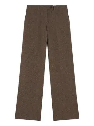 FORTELA Low Waist Wool Trousers - Ecru