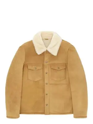 FORTELA Short Shearling Jacket Camel