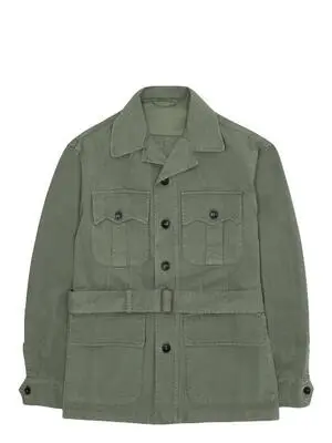 FORTELA Clint Cotton Military Safari Jacket - Green