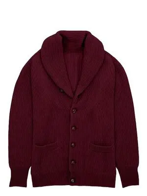 FORTELA Cashmere Cardigan - Burgundy