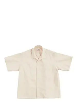 FORTELA Bowling Inspired Short Sleeve Shirt - Ecru