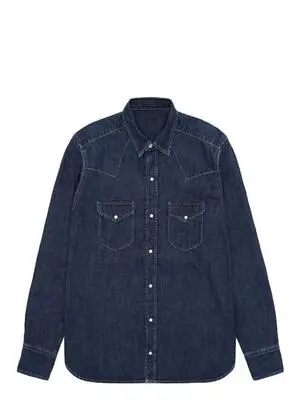 FORTELA Texjb Texan Chambray Shirt - Indigo Rinse