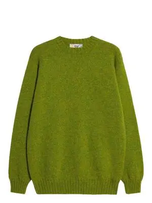 FORTELA Shetland Crew Neck Sweater - Light Green