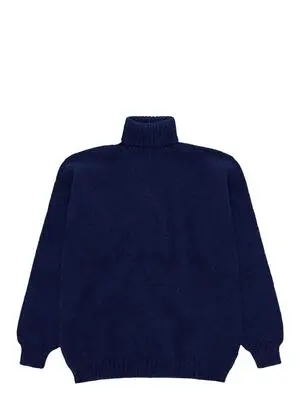 FORTELA Shetland Turtleneck Sweater - Blue