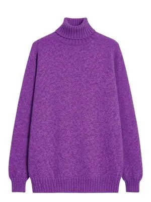 FORTELA Shetland Turtleneck Sweater Violet