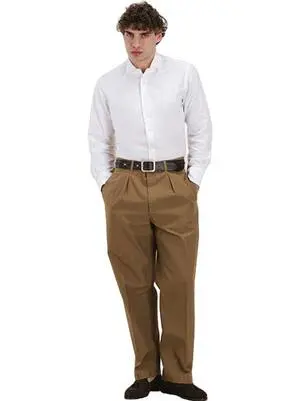 FORTELA Woven Oxford Shirt - Ecru