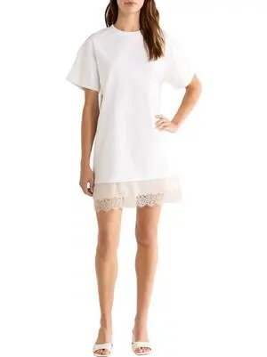 Staud Grier Lace Trimmed Dress - Ivory