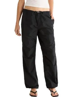 Staud Cinched Taffeta Pants - Black