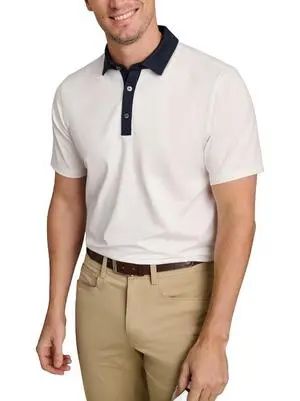 RHONE Drive Time Performance Polo - White/true Navy
