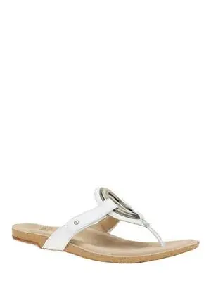 Dansko Rosalia Leather Flip Flop - White