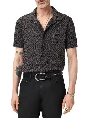 John Varvatos Cillian Camp Shirt - Black