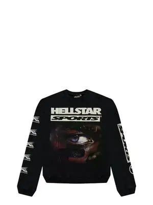 HELLSTAR Printed Crewneck Longsleeve Sweatshirt - Black