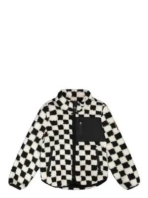 DEUX PAR DEUX Fleece Jacket Checkerboard - Black Checkerboard
