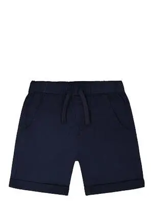 DEUX PAR DEUX Stretch Twill Shorts With Folded Hems - Dark Blue