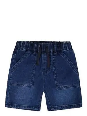 DEUX PAR DEUX French Terry Denim Shorts - Navy Blue Denim