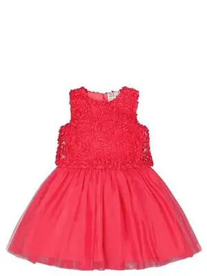 DEUX PAR DEUX Sleeveless Textured Rosette Dress - Pink