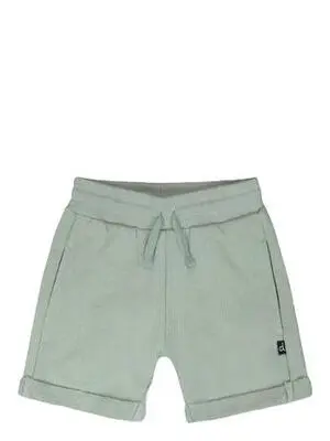 DEUX PAR DEUX French Terry Shorts With Drawstring Waist - Mint Green