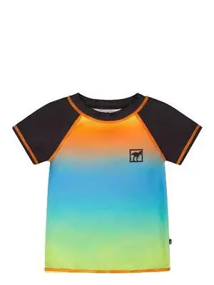 DEUX PAR DEUX Gradient Rashguard - Orange/ Blue & Green Gradient