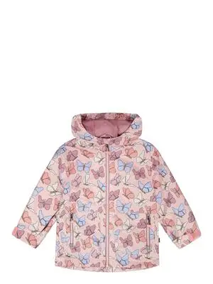 DEUX PAR DEUX Butterfly Print Mid-season Jacket - Pink Printed Butterflies