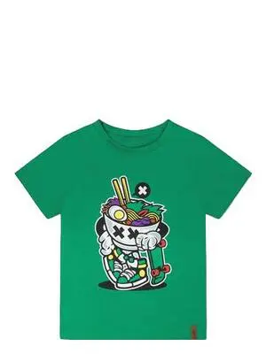 DEUX PAR DEUX Graphic Organic Cotton Jersey T-shirt - Green