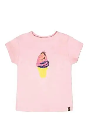 DEUX PAR DEUX Organic Cotton Jersey Ice Cream T-shirt - Pink