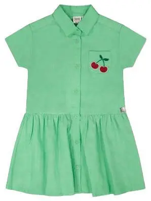 DEUX PAR DEUX Cotton Shirt Dress With Embroidery - Green