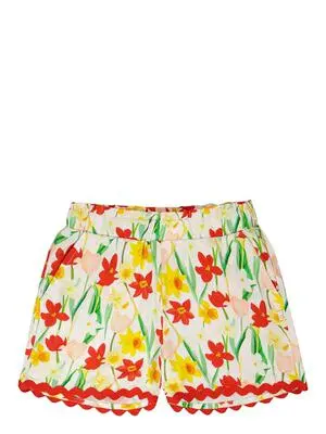 DEUX PAR DEUX Floral Print Viscose Shorts