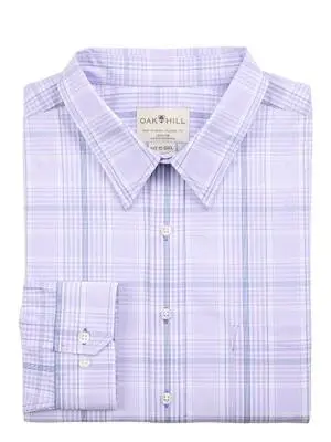 OAK HILL BY DXL Big & Tall Plaid Dress Shirt - Purple