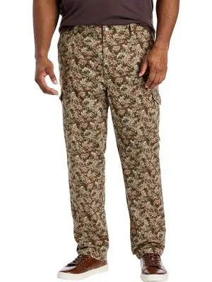 TRUE NATION BY DXL Big & Tall Everyday Cargo Pants - Utility Green Camo
