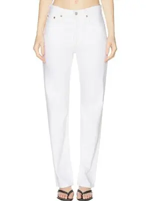 AGOLDE Lana Relaxed Straight Jeans - Marshmallow