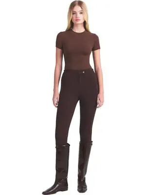 SKIMS The Essential Collection Zip Front Legging - Espresso