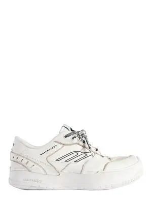 Balenciaga Hamptons Platform Sneakers - White