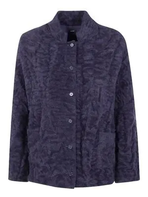 Apuntob Buttoned Virgin Wool Jacket - Blue