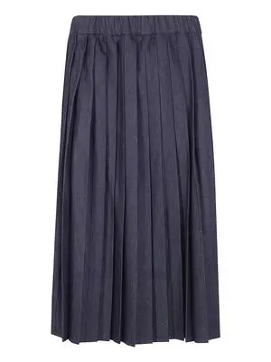 JIL SANDER Denim Midi Round Skirt