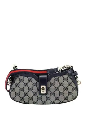 Gucci GG Canvas Mini Shoulder Bag Blue